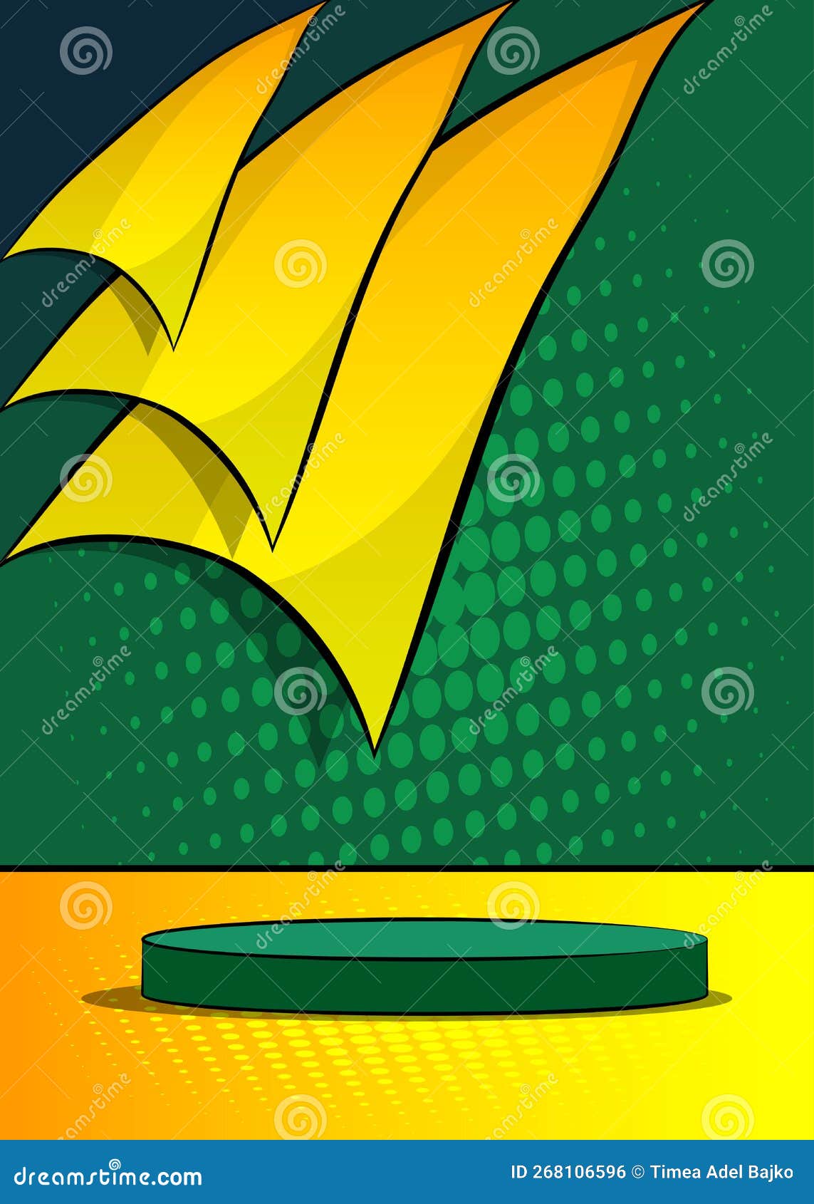 Comics Abstract Product Podium Stage. Comic Book Scene Pedestal or ...