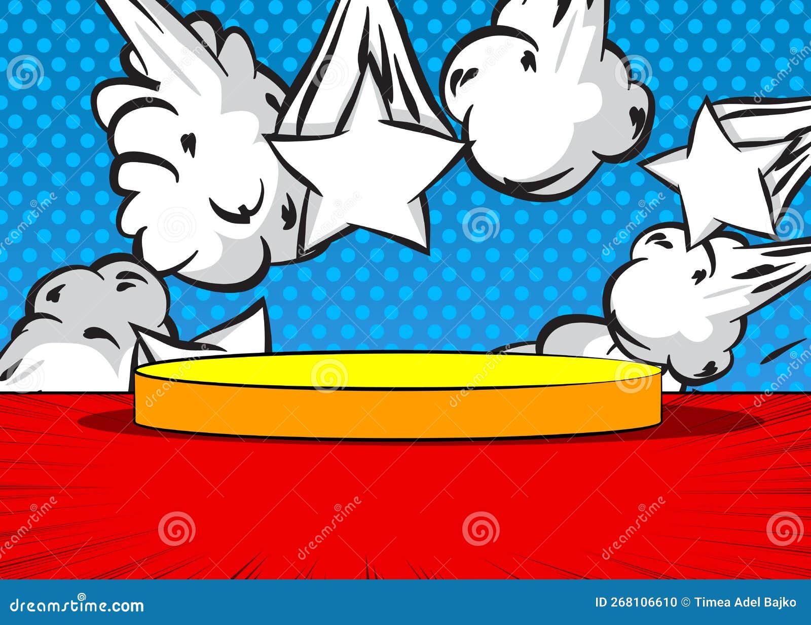 Comics Abstract Product Podium Stage. Comic Book Scene Pedestal or ...