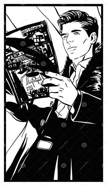 Comics art man stock vector. Illustration of cartoon - 131935167