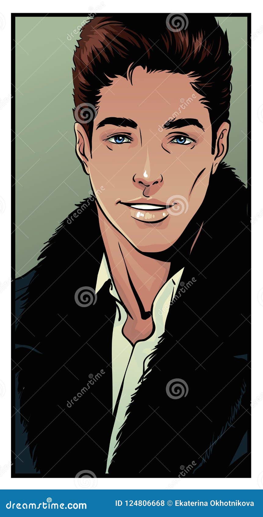 Comics art man stock vector. Illustration of lifestyle - 124806668