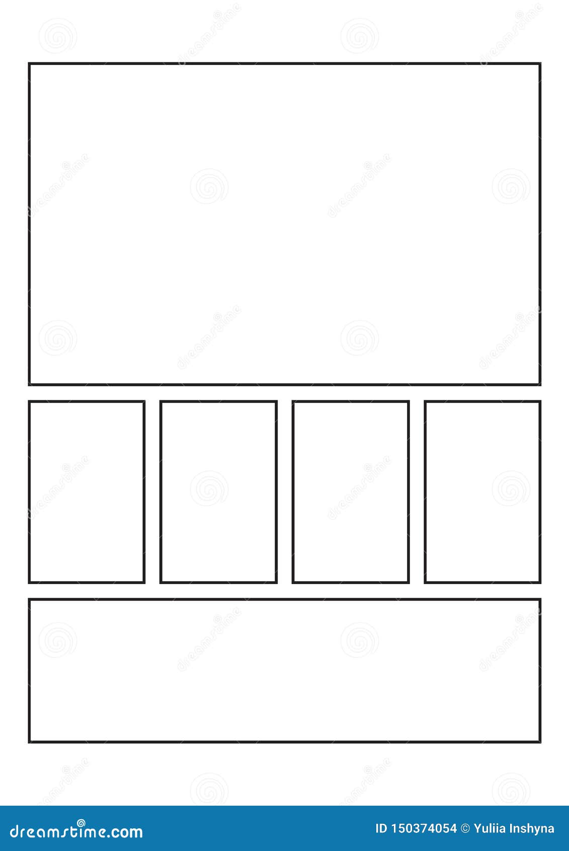 Comics Blank Layout Template Background Vector Illustration ...
