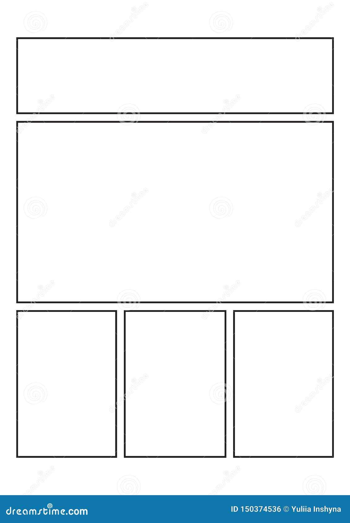 Comics Blank Layout Template Background Vector Illustration ...