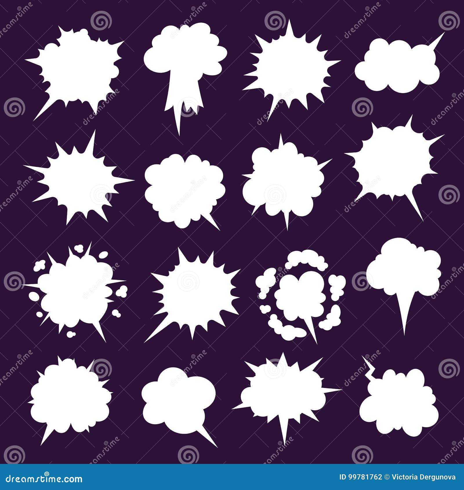 Comics Book Dialog Empty Cloud Stock Vector - Illustration of boom ...