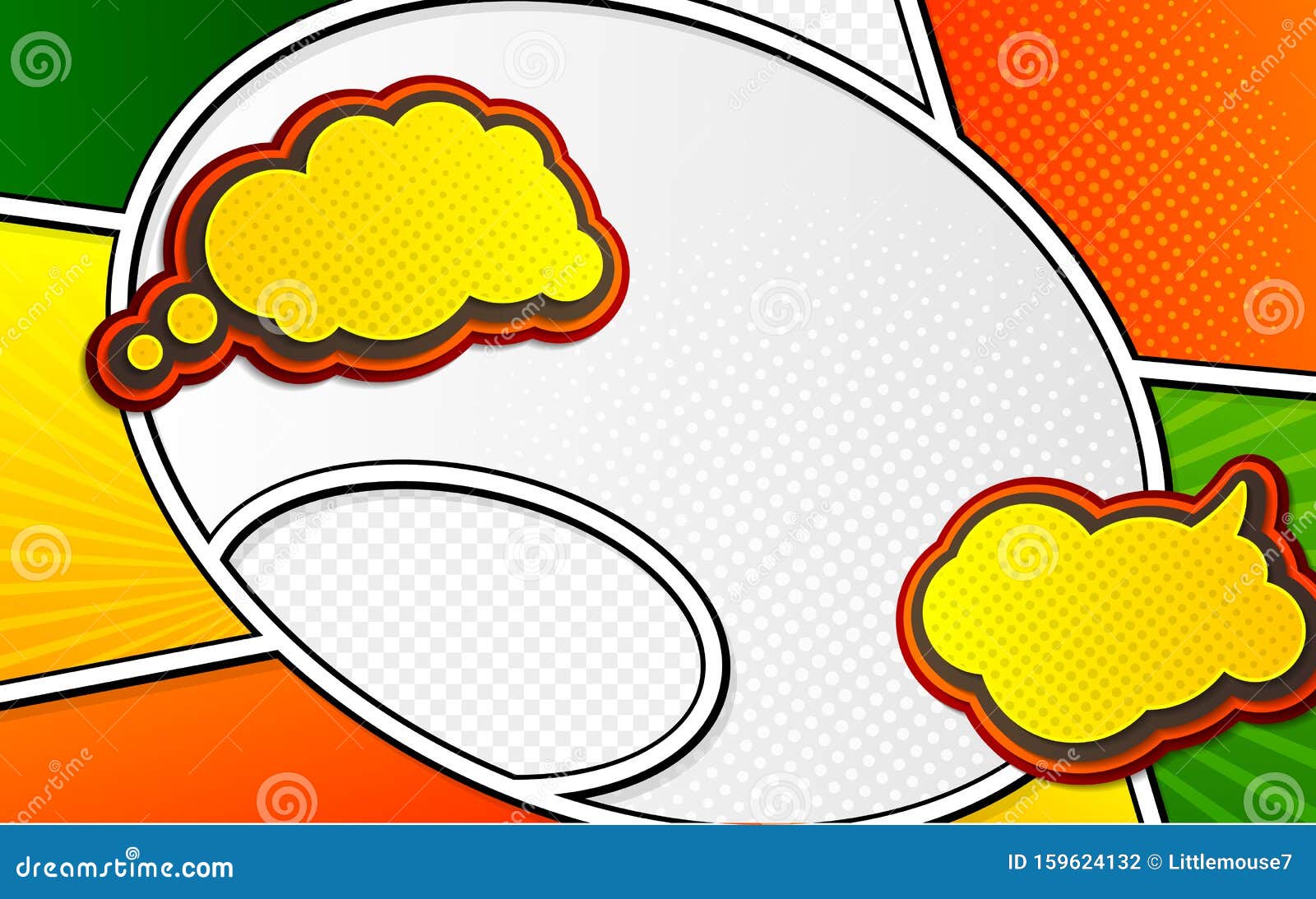 Comics Book Page. Pop Art Style Stock Vector - Illustration of shouting ...