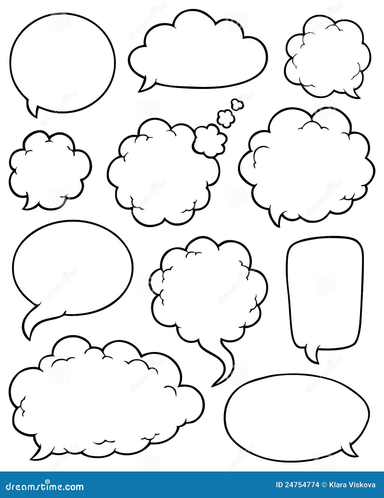 Comics Bubbles Collection 4 Stock Vector - Illustration of thought ...
