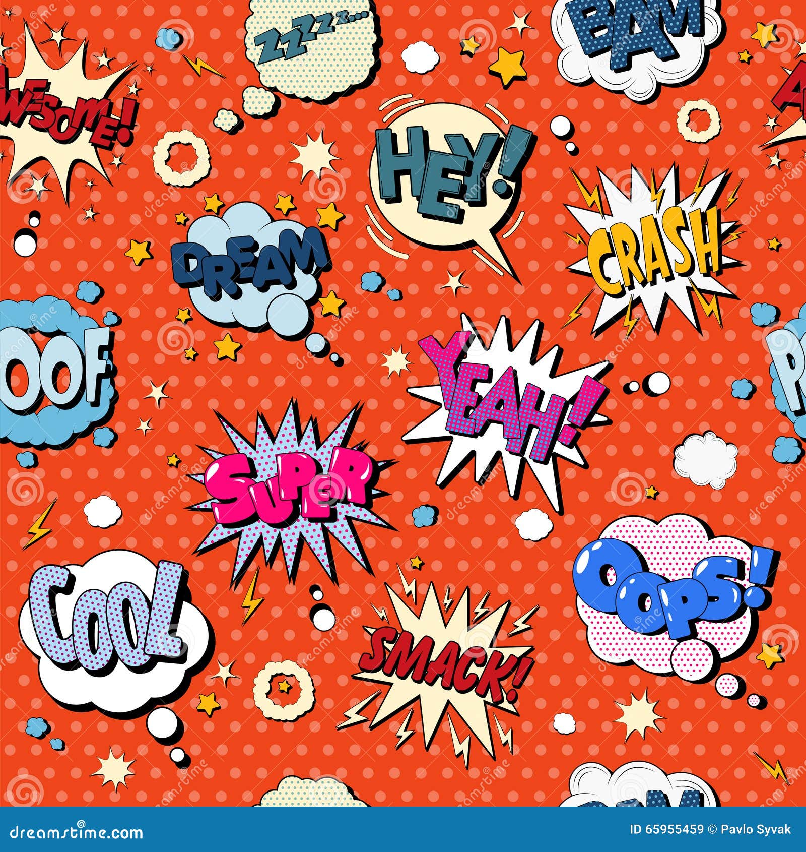 Comics Pattern Cartoon Vector | CartoonDealer.com #53059083