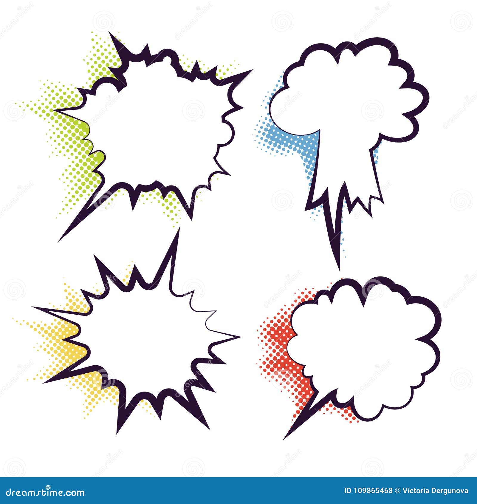 Comics Dialog Empty Cloud, Bubble Stock Vector - Illustration of cloud ...