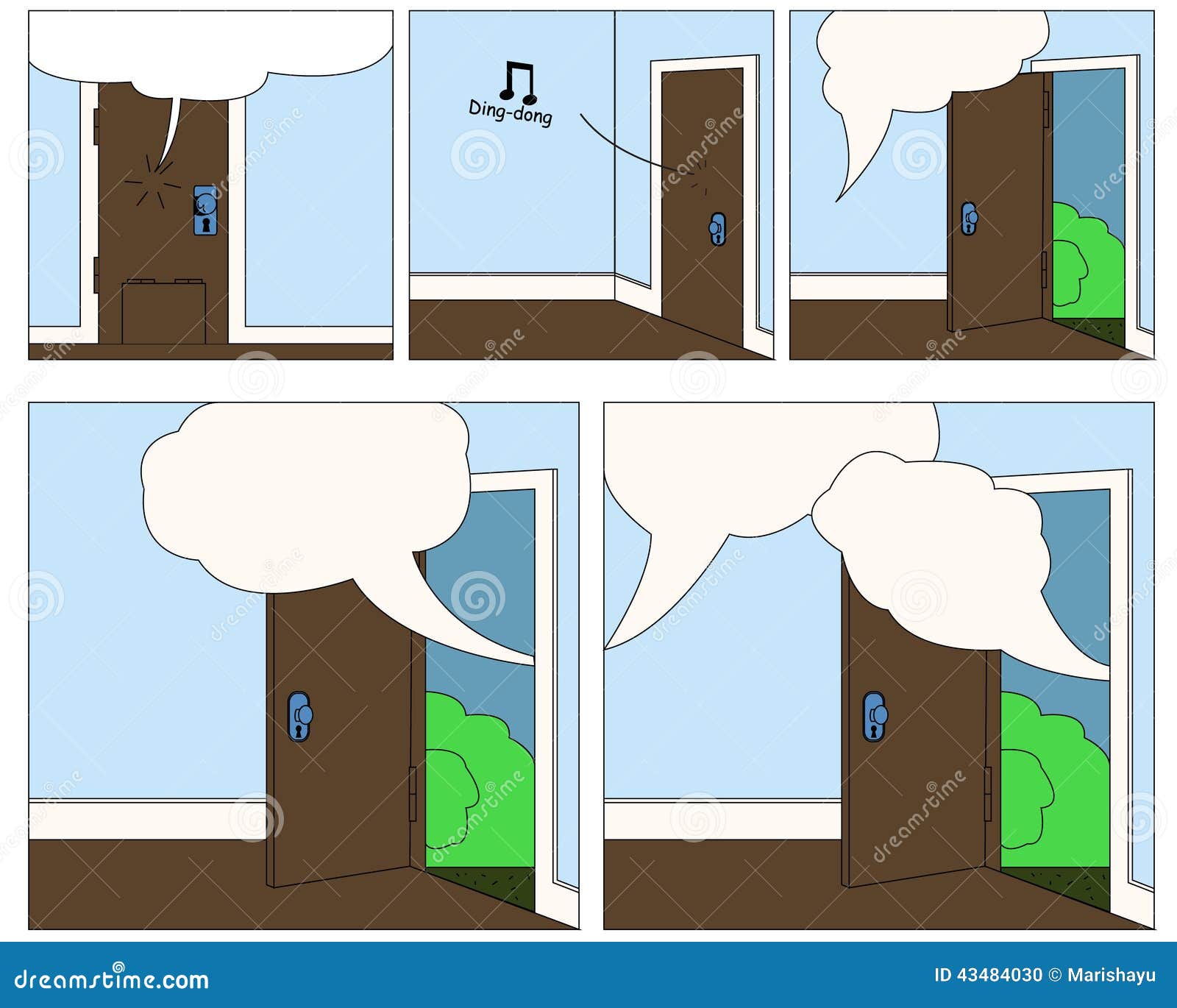 Comics with dor stock vector. Illustration of door, home - 43484030