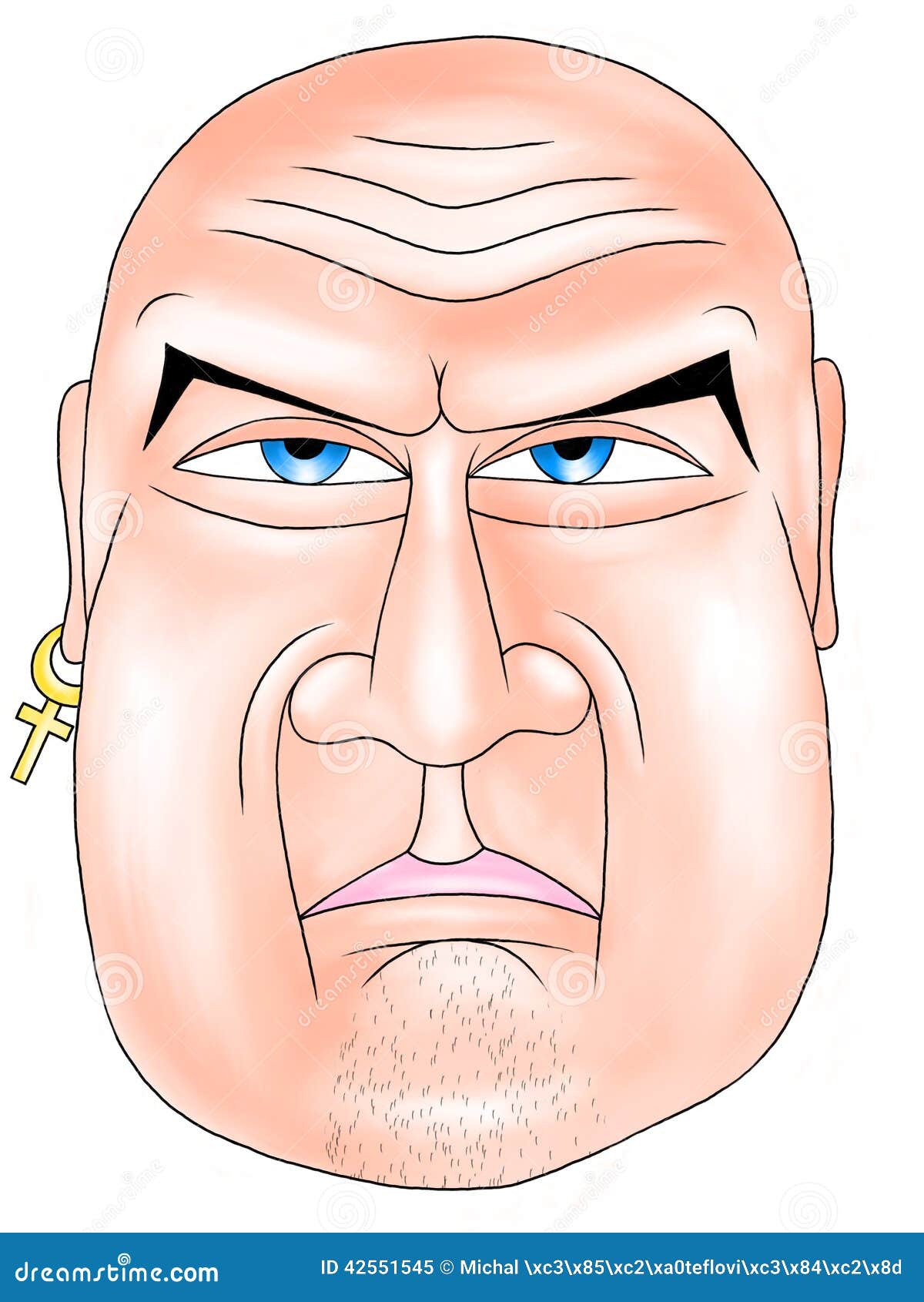 Comics face stock illustration. Illustration of face - 42551545