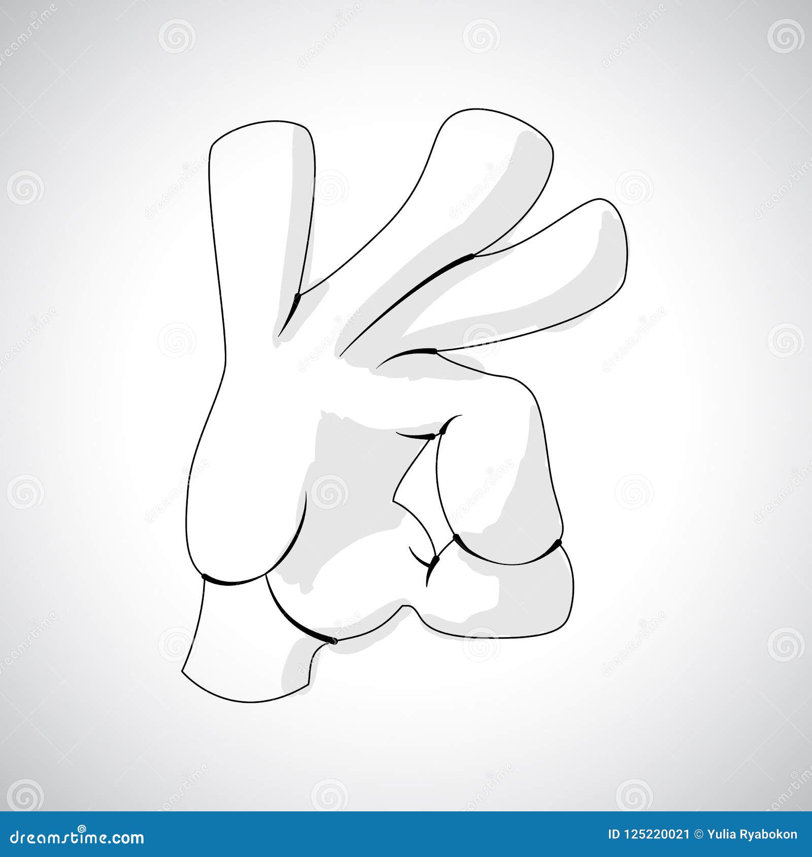 Comics Hand icon stock illustration. Illustration of single - 125220021