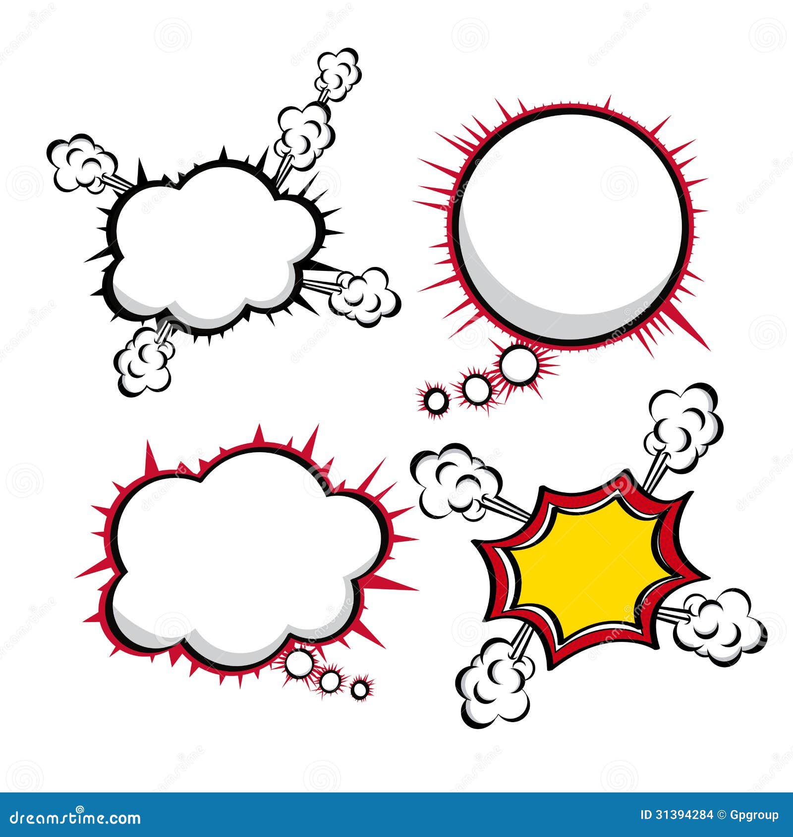 Comics icons stock vector. Illustration of comment, drawing - 31394284