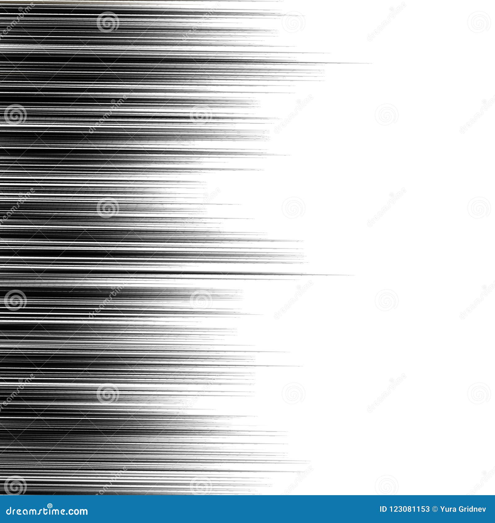 Comics Motion Effect. Vector Speed Lines. Black and White Illustration ...