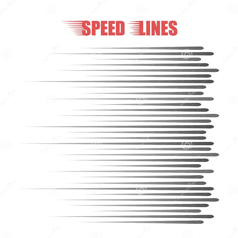 Comics Motion Effect. Vector Speed Lines Illustration. Stock Vector ...