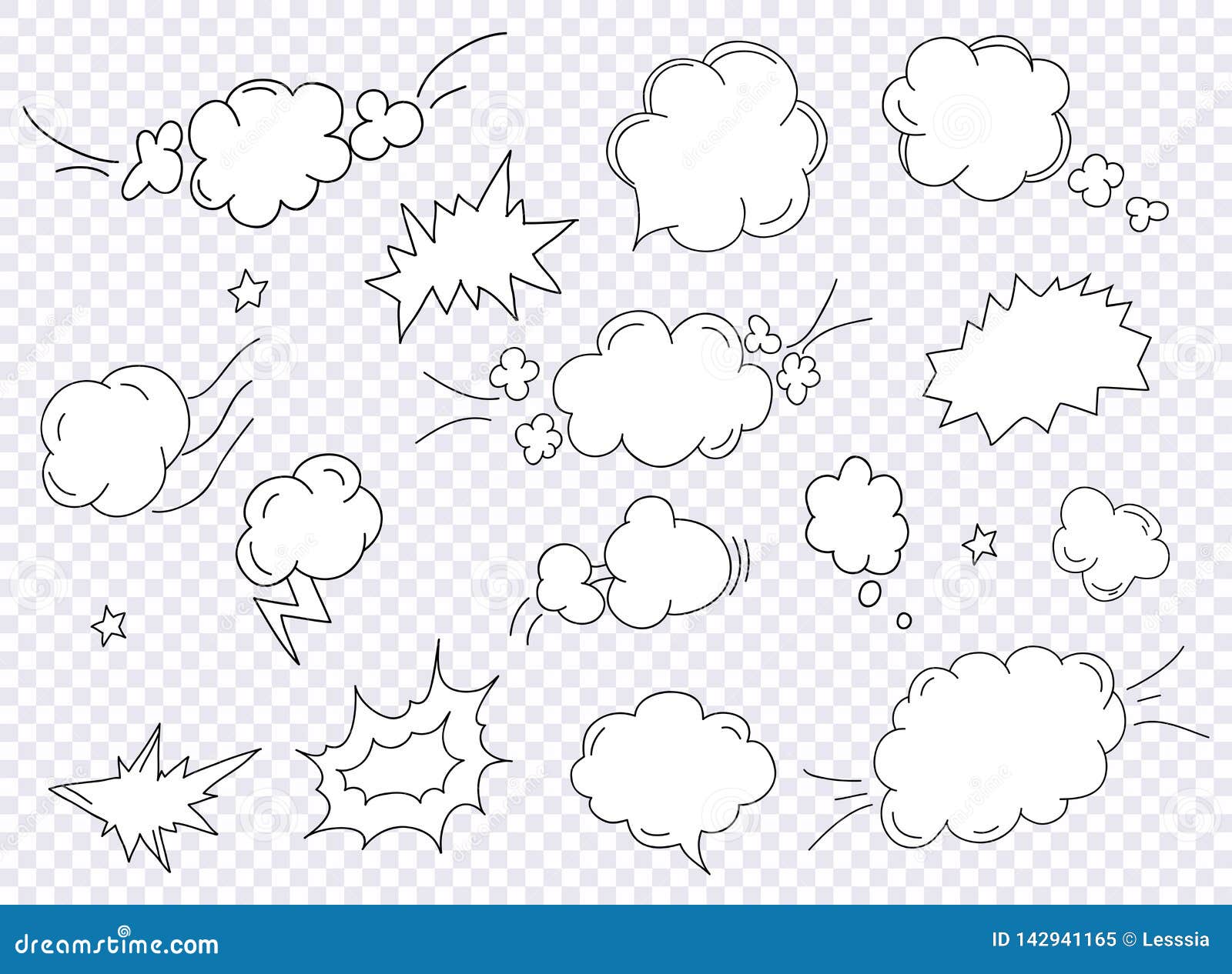 Comics Pop Art Style Blank Layout Template with Clouds Beams. Concept ...