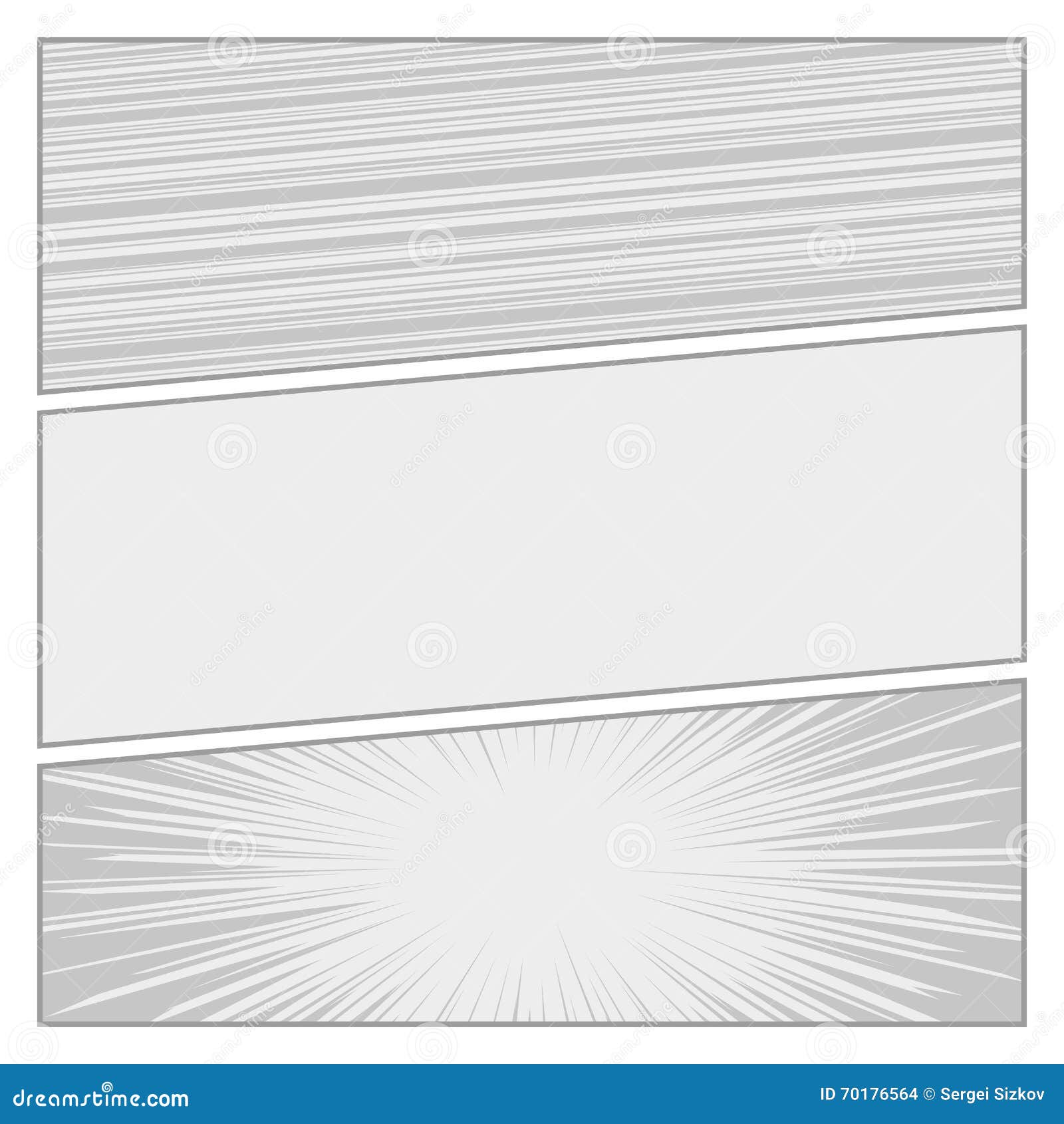 Comics Pop Art Style Blank Layout Template with Dots Pattern Background ...