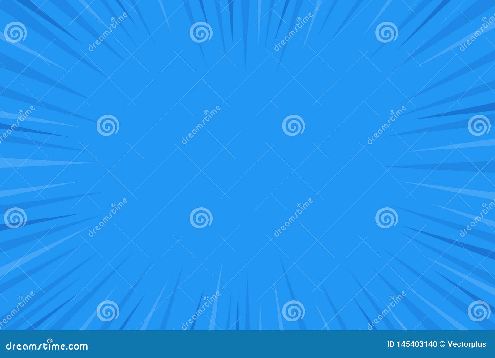 Comics Rays Background with Halftones. Vector Summer Backdrop ...