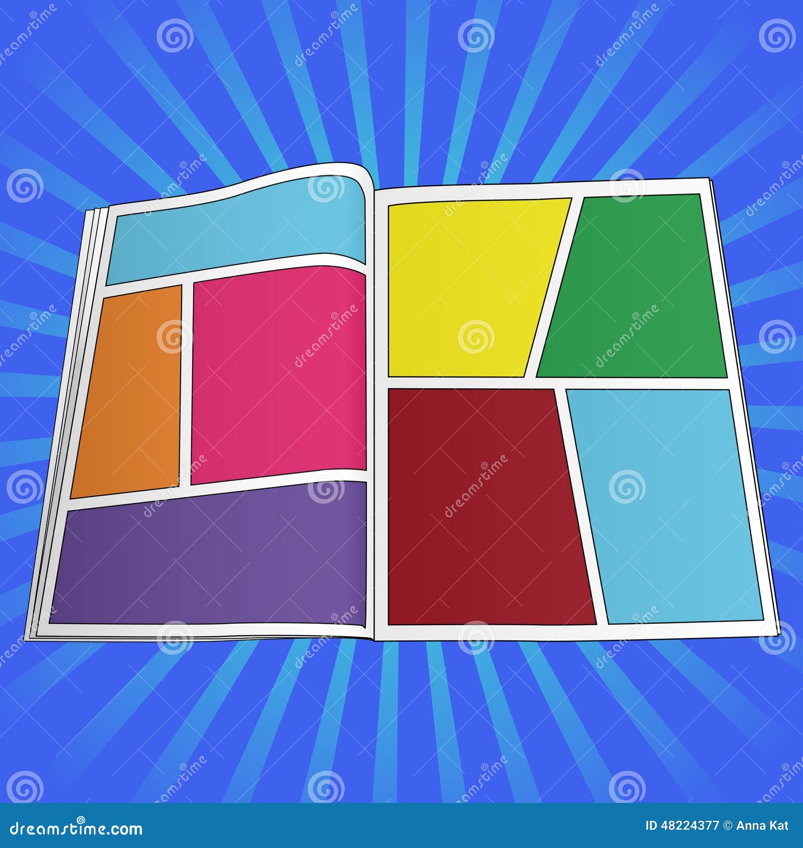 Comics-Schablone vektor abbildung. Illustration von kreativ - 48224377