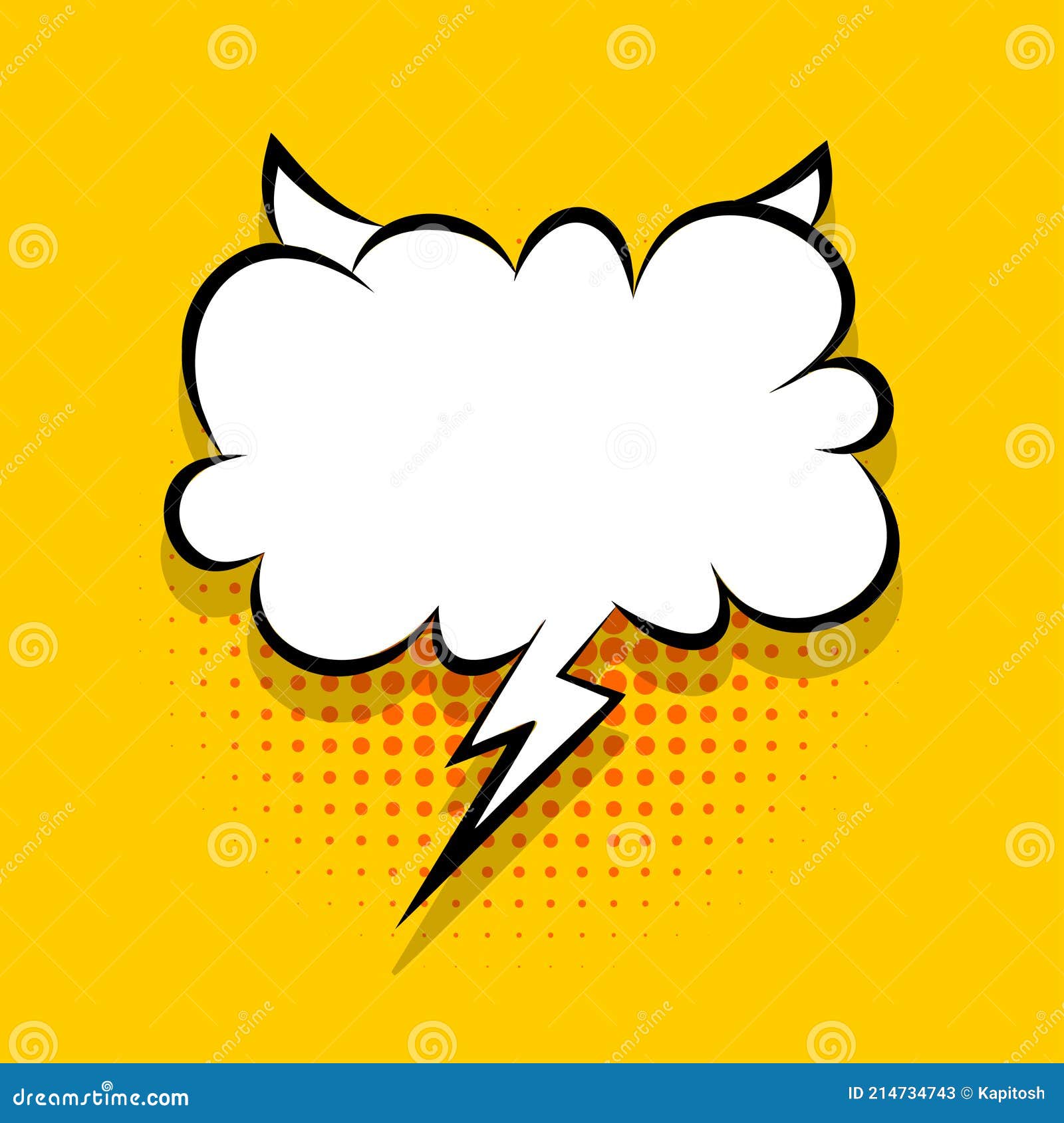 Yellow Comics Speech Bubble for Text Stock Vector - Illustration of ...