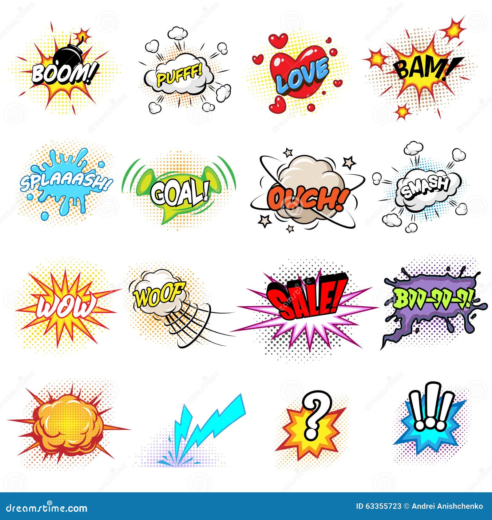 Explosion Bubbles Cartoon Vector | CartoonDealer.com #35121411