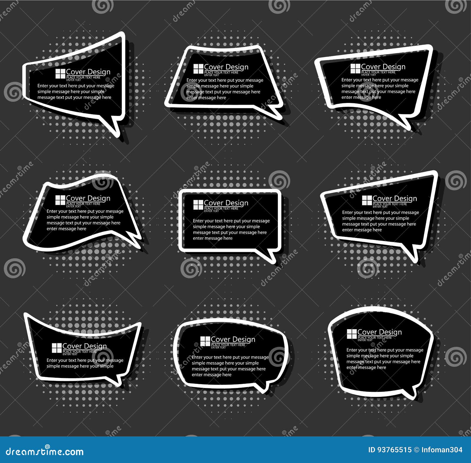 Comics Stiker Simple Label Etiquette Cartoon Dark Violet Vector ...