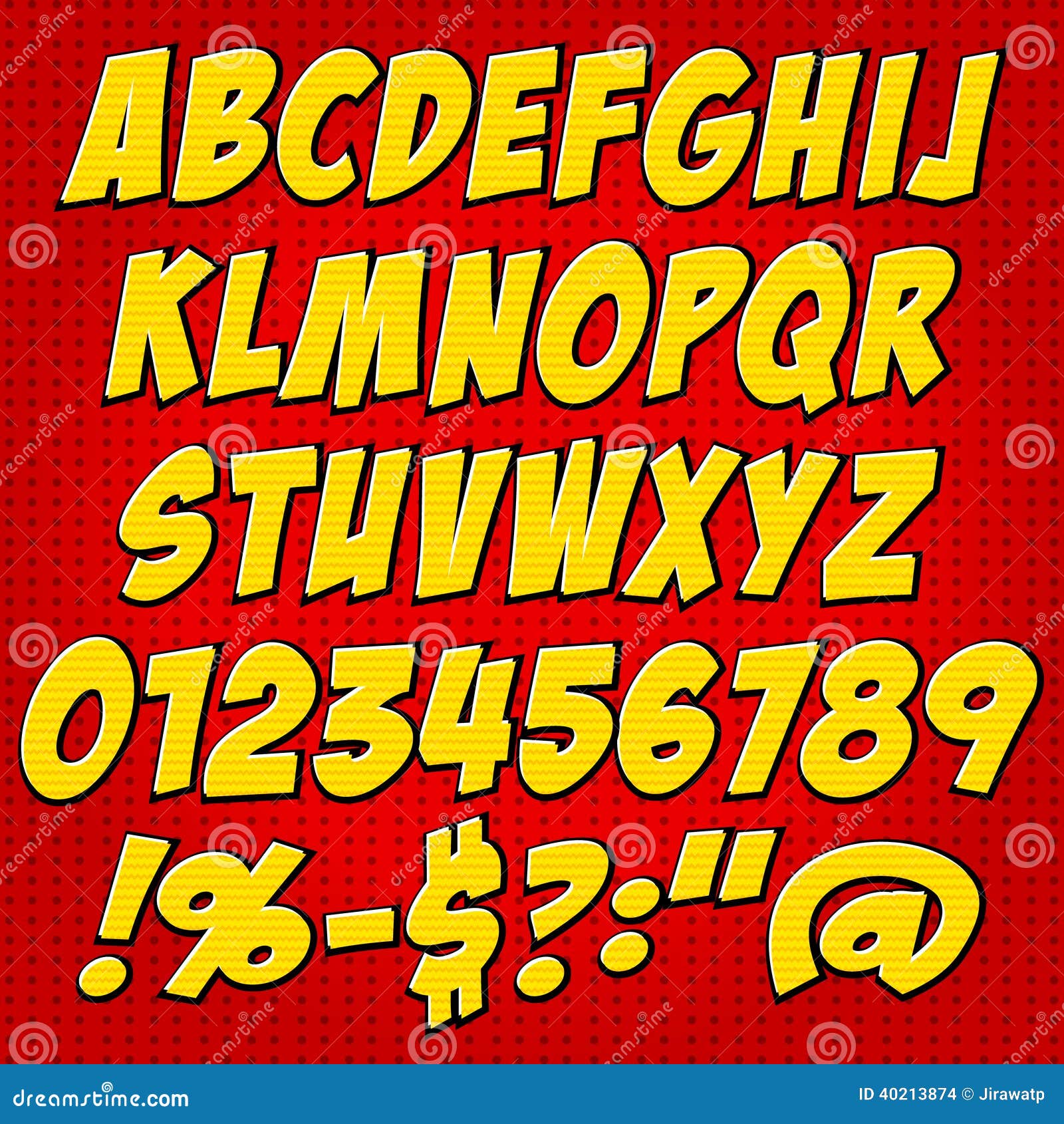 Comics Style Alphabet Collection Set Stock Vector - Illustration of ...