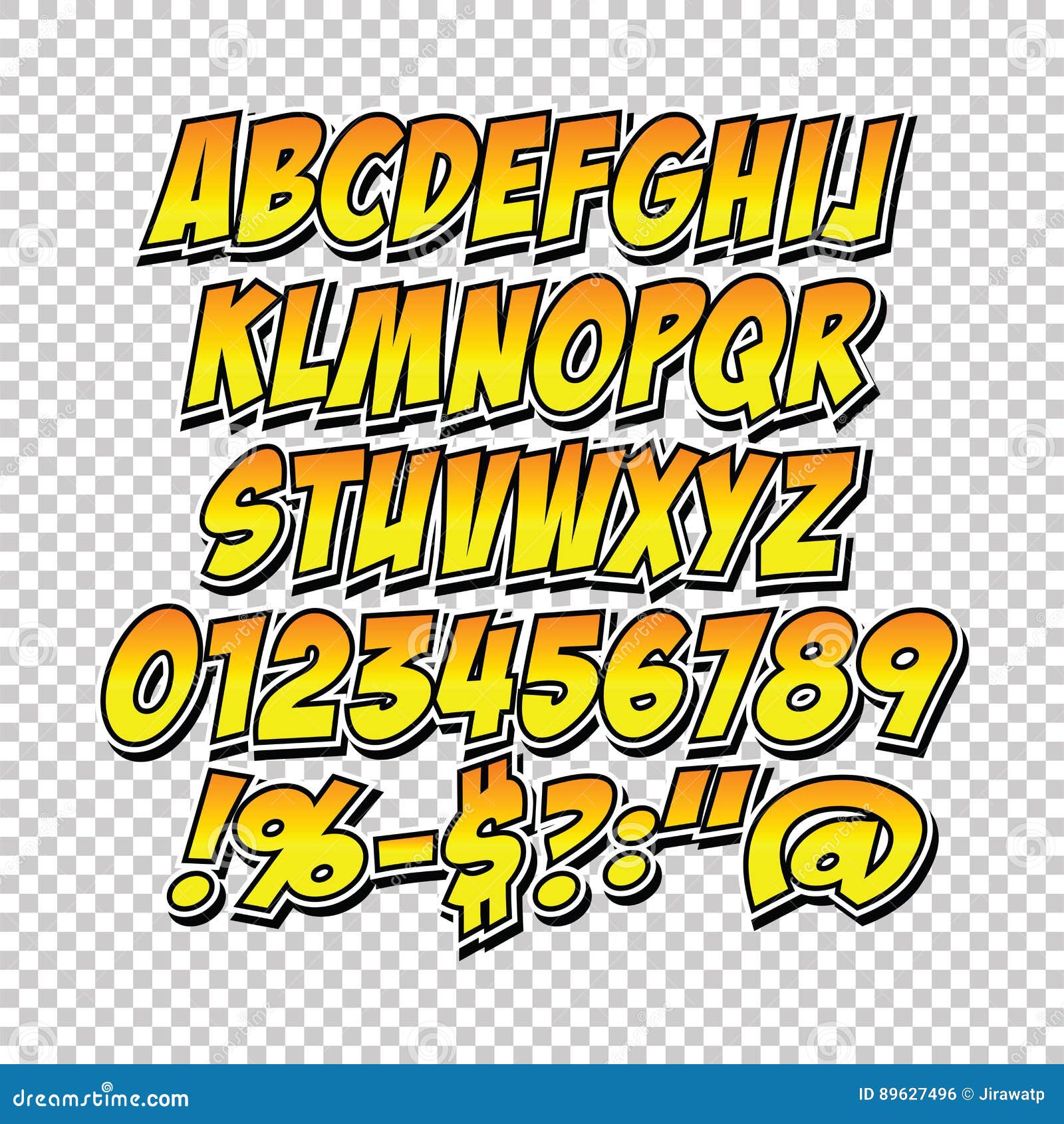 Comics Style Alphabet Collection Set. Stock Vector - Illustration of ...