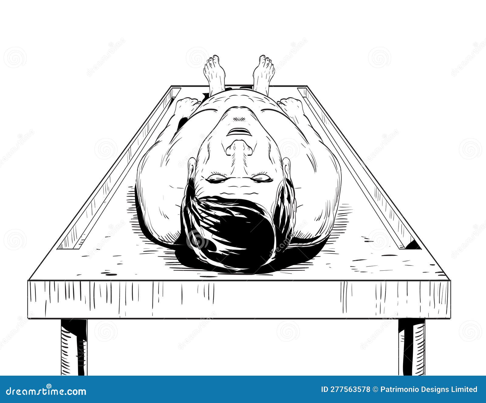 Male Dead Body on Autopsy Table in Forensic Pathology High Angle View ...