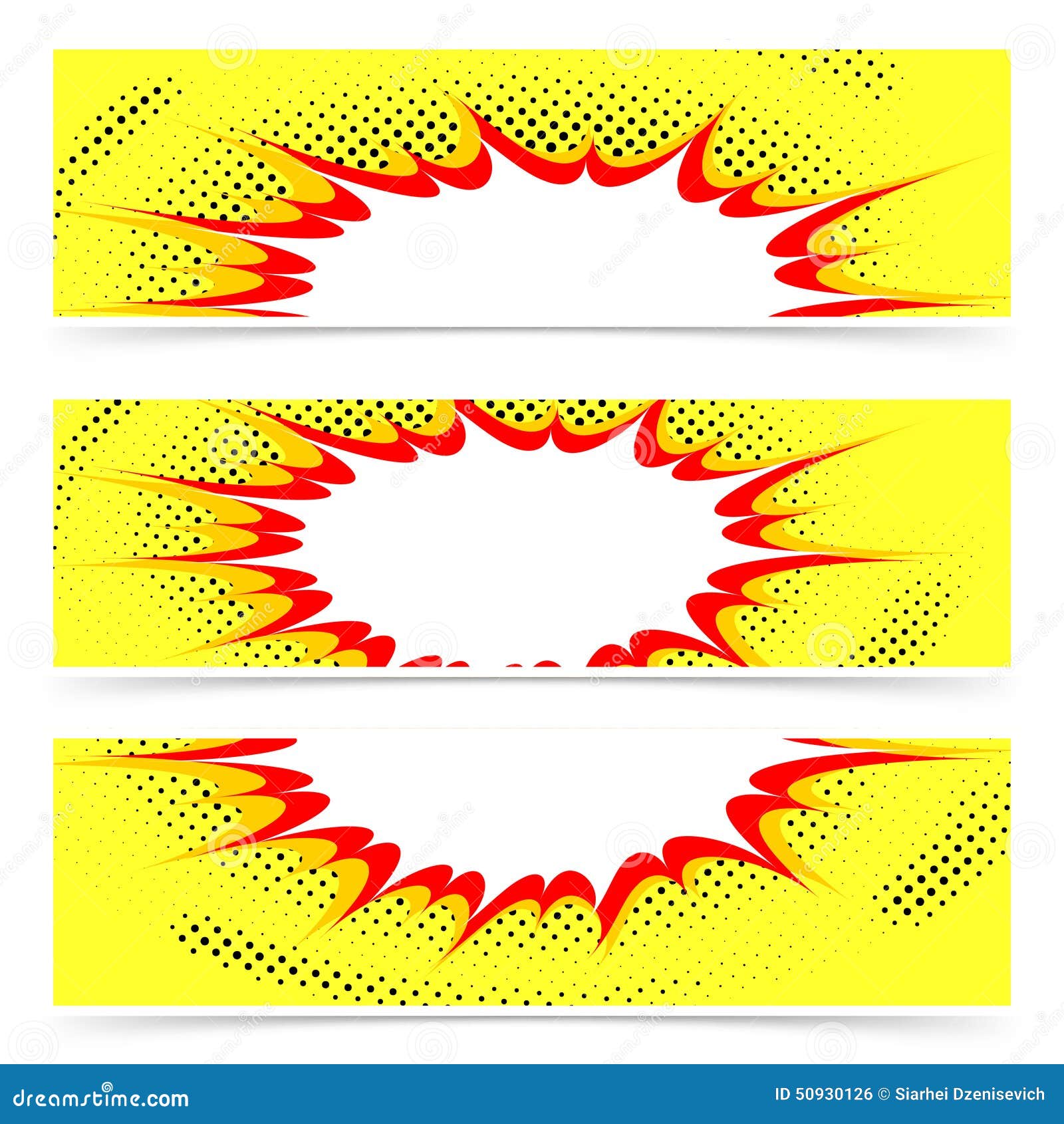 Comics Style Explosion Header or Flyer Collection Stock Vector ...