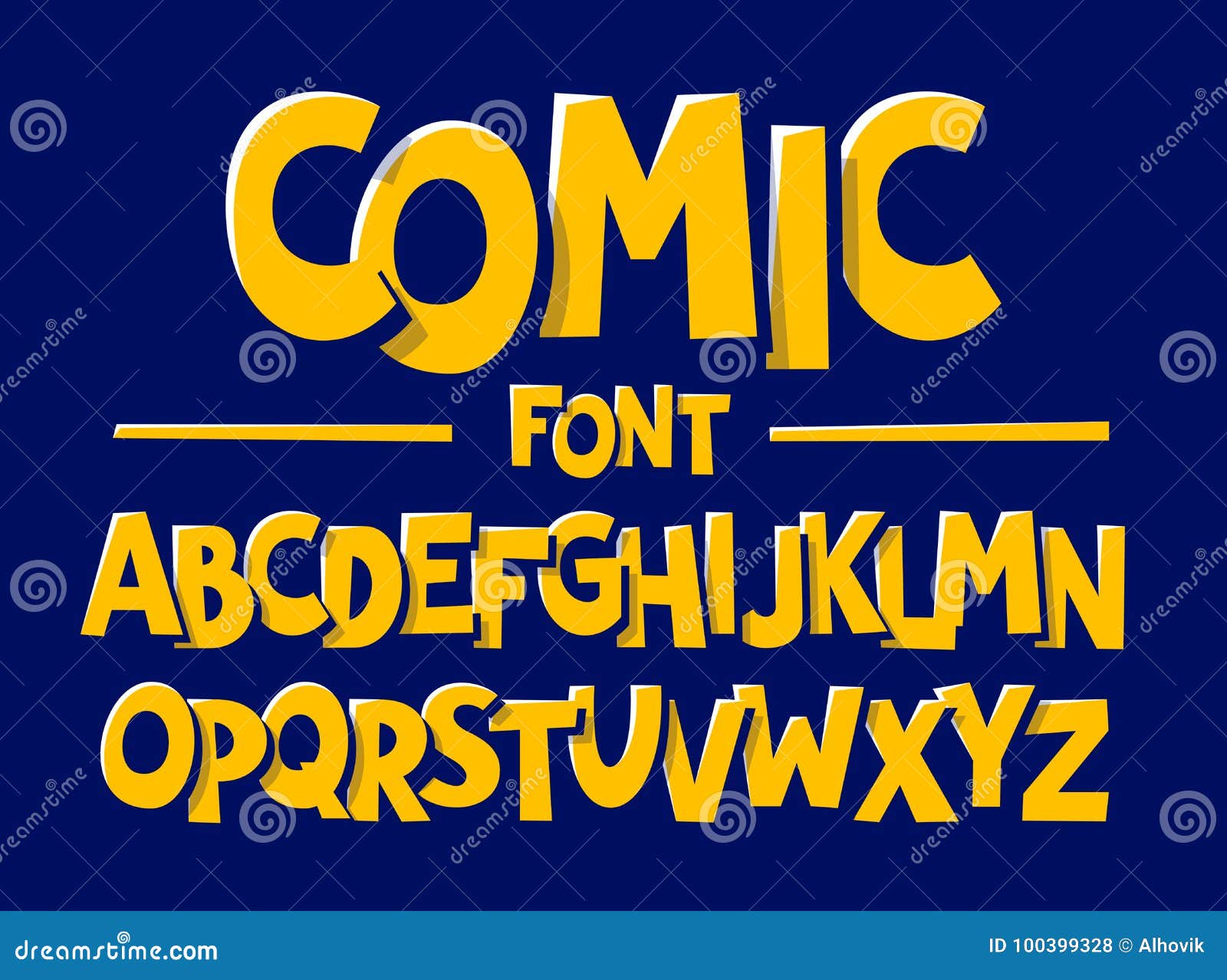 Comics Style Font Design, Superhero Inspired Alphabet Cartoon Vector ...