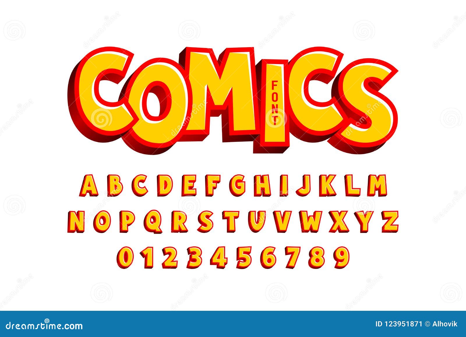 Comics Style Font Design, Superhero Inspired Alphabet Cartoon Vector ...
