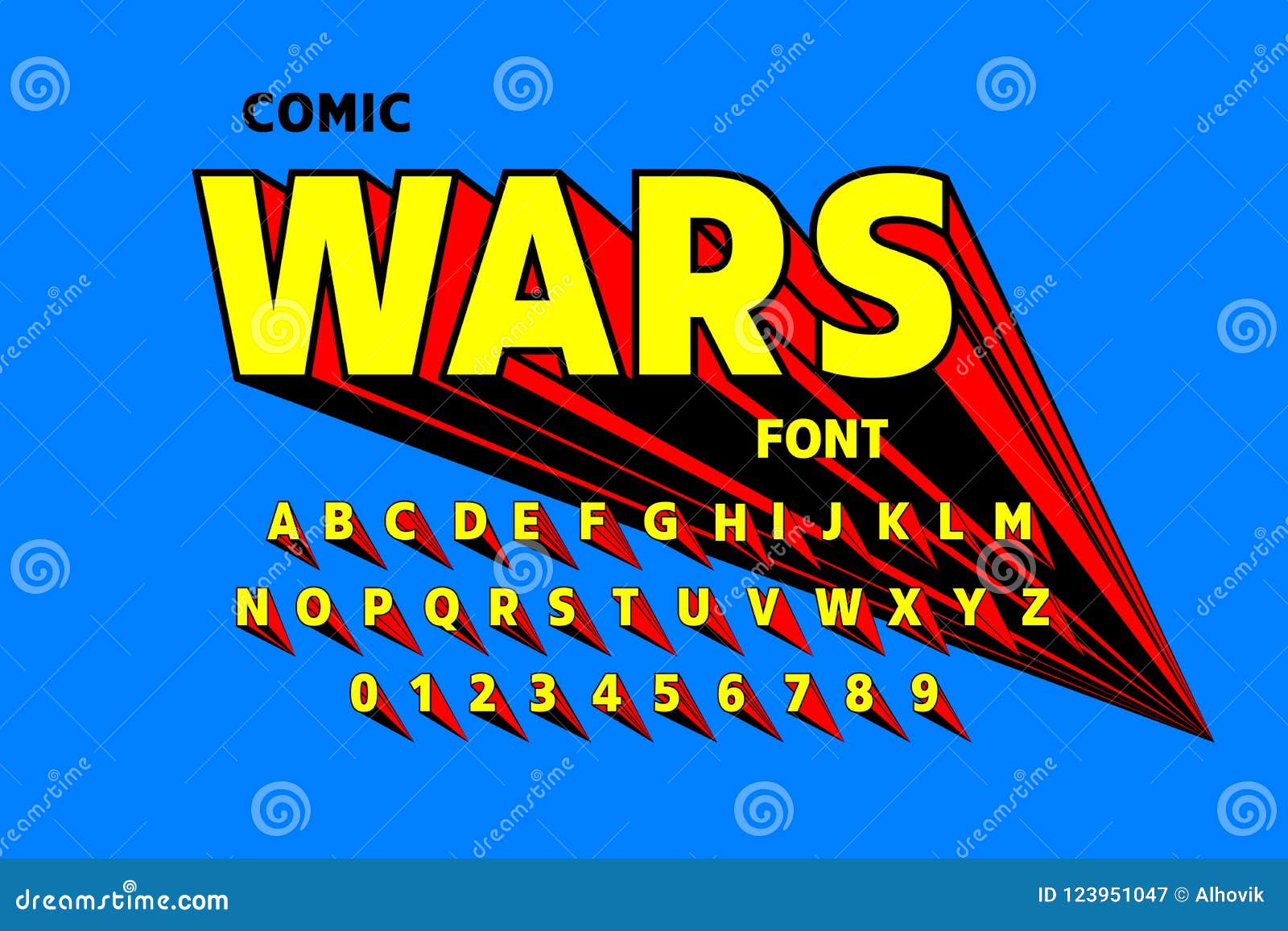 Comics Style Font Design, Superhero Inspired Alphabet Cartoon Vector ...