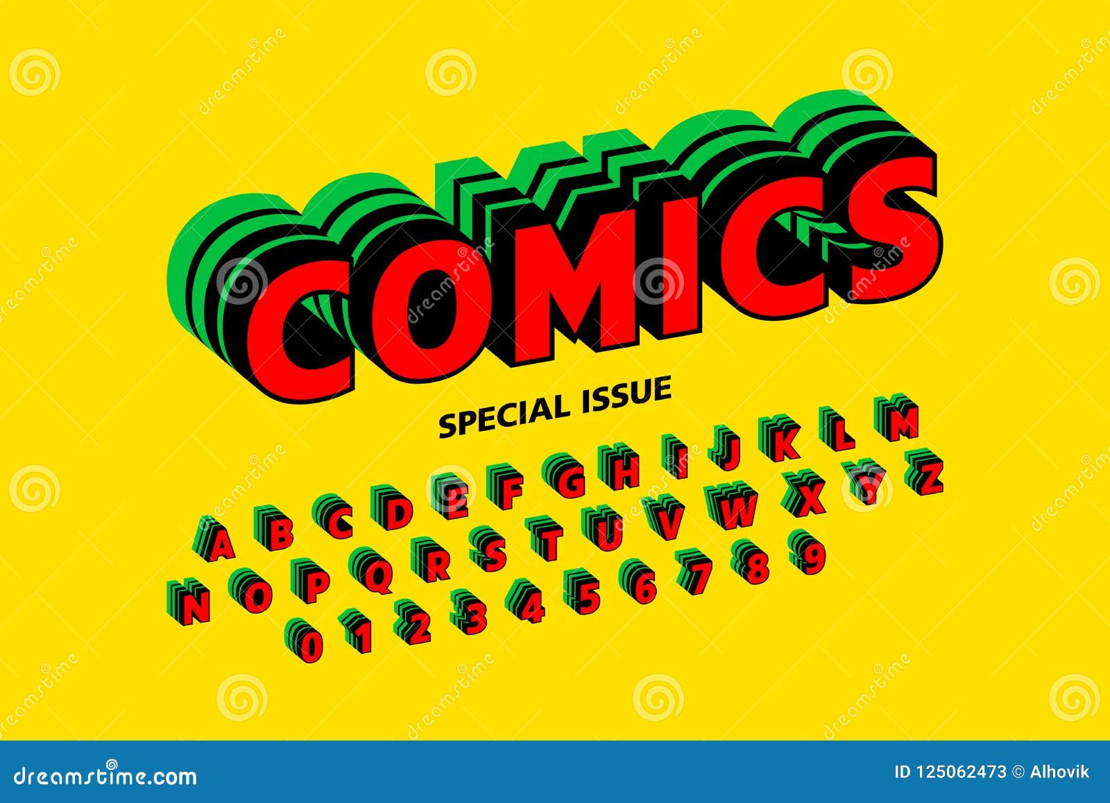 Comics style font design stock vector. Illustration of creative - 125062473