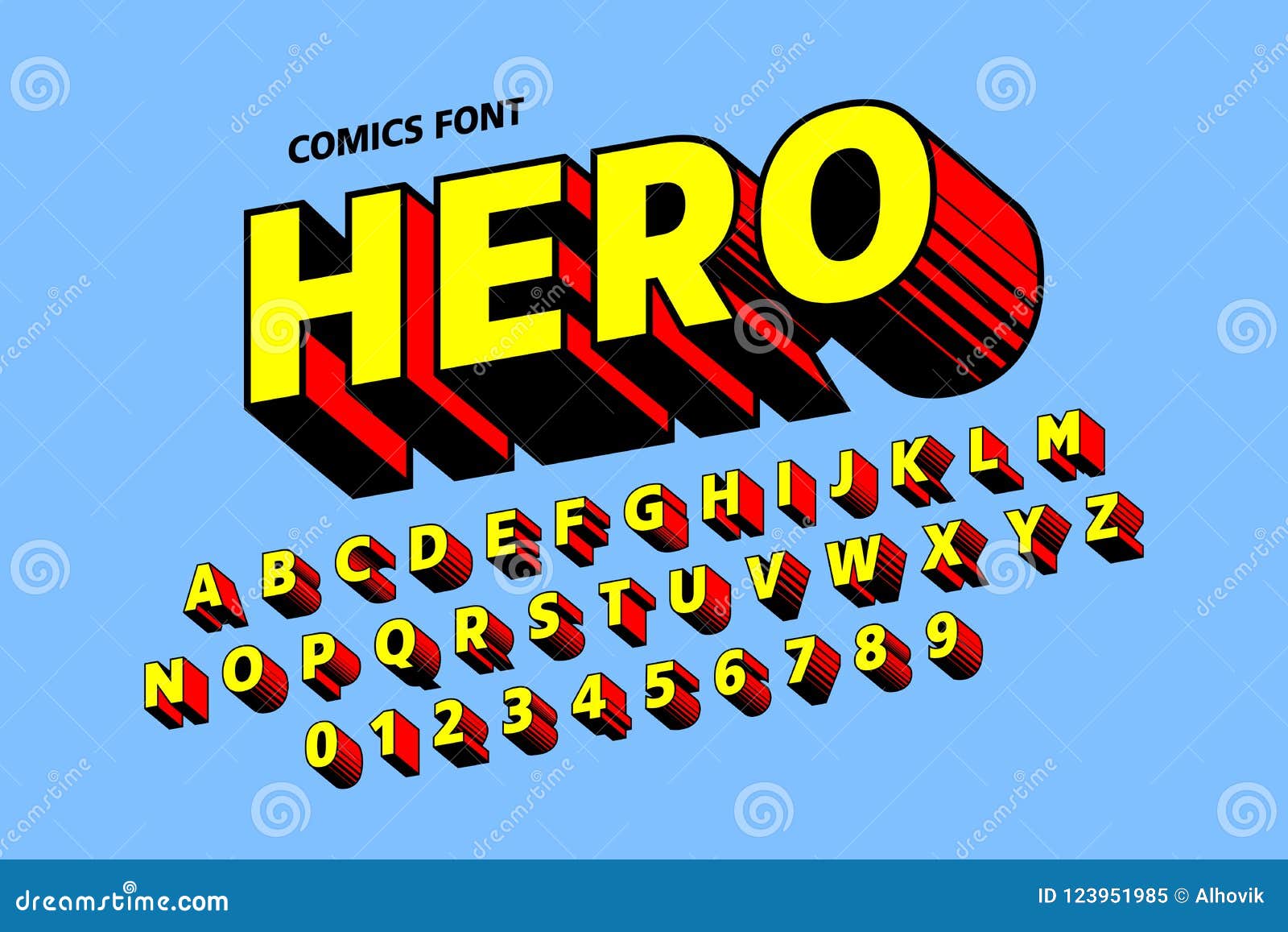 Comics style font design stock vector. Illustration of nostalgia ...