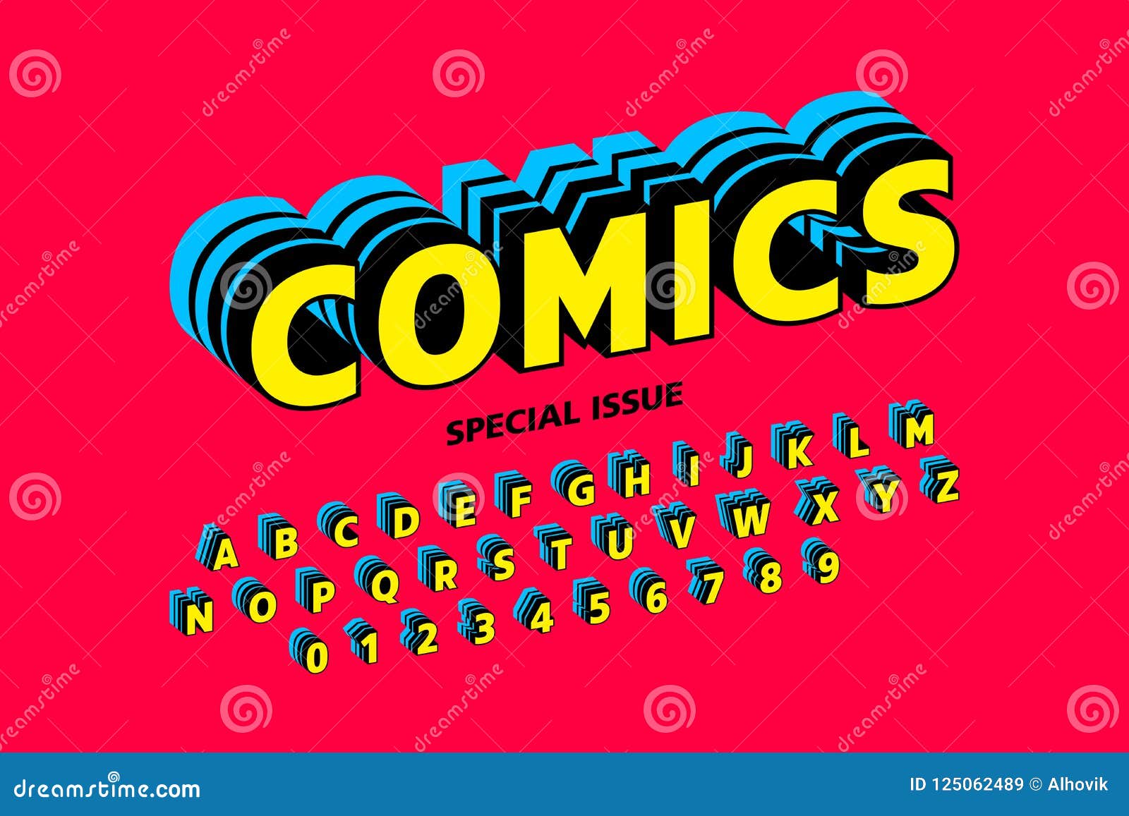 Comics style font design stock vector. Illustration of hero - 125062489