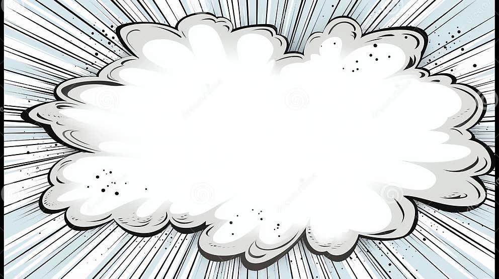 Explosive Comic Speech Bubble with Sunbeams Background Stock ...