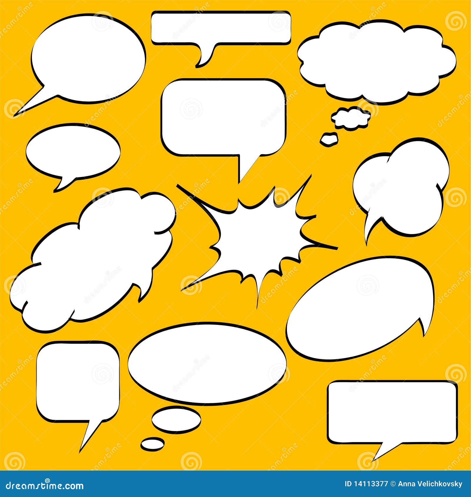 Comics Style Speech Bubbles Stock Vector - Illustration of ...