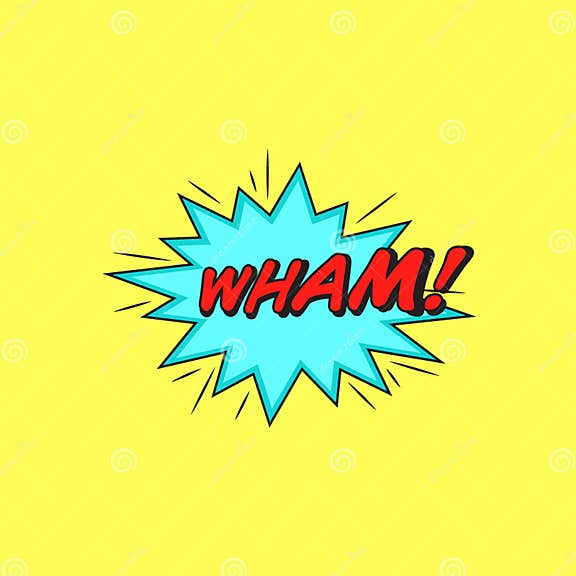 Comics style sticker Wham! stock illustration. Illustration of speech ...