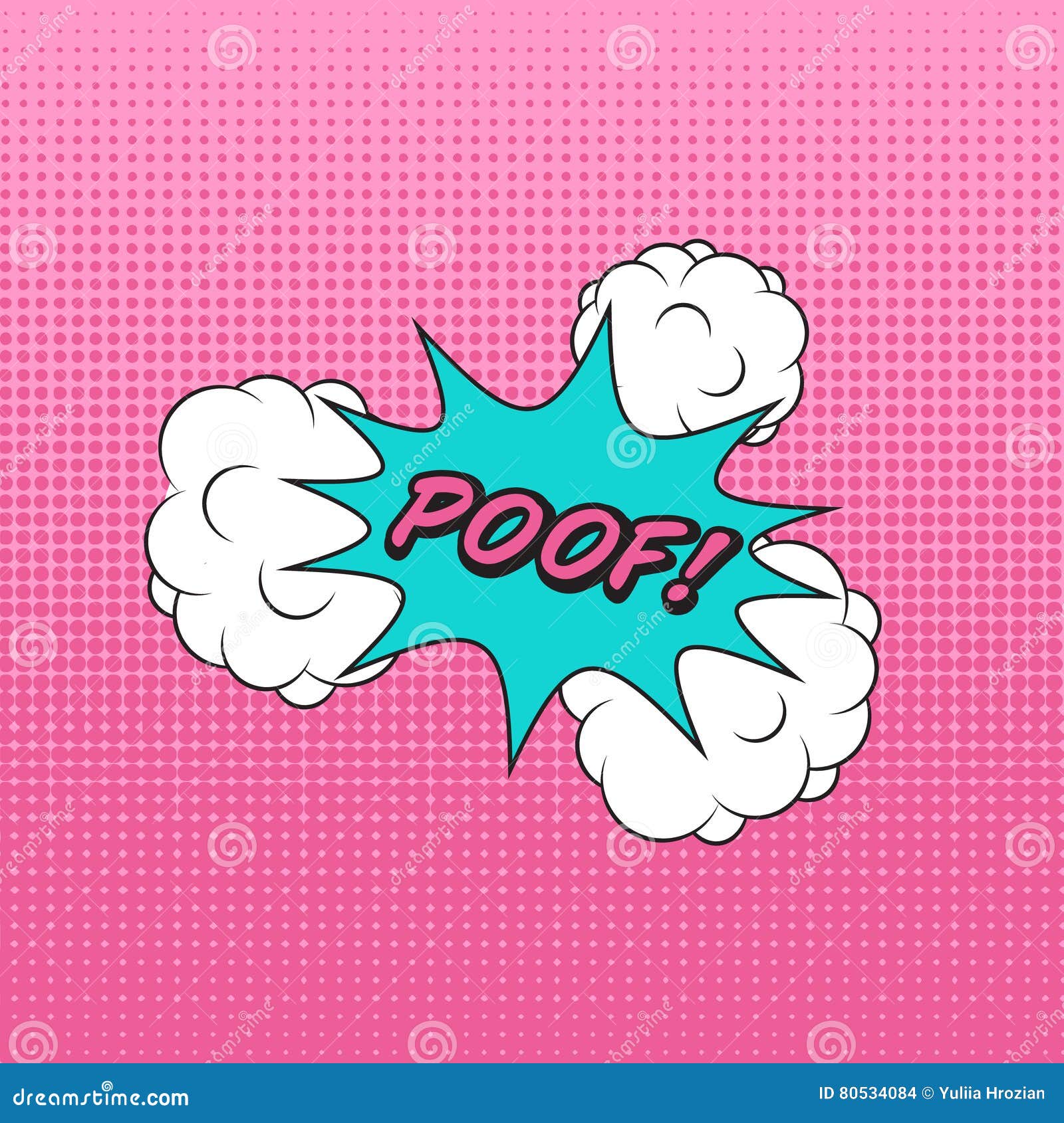 Comics Style Vector Sticker POOF! Stock Vector - Illustration of speech ...