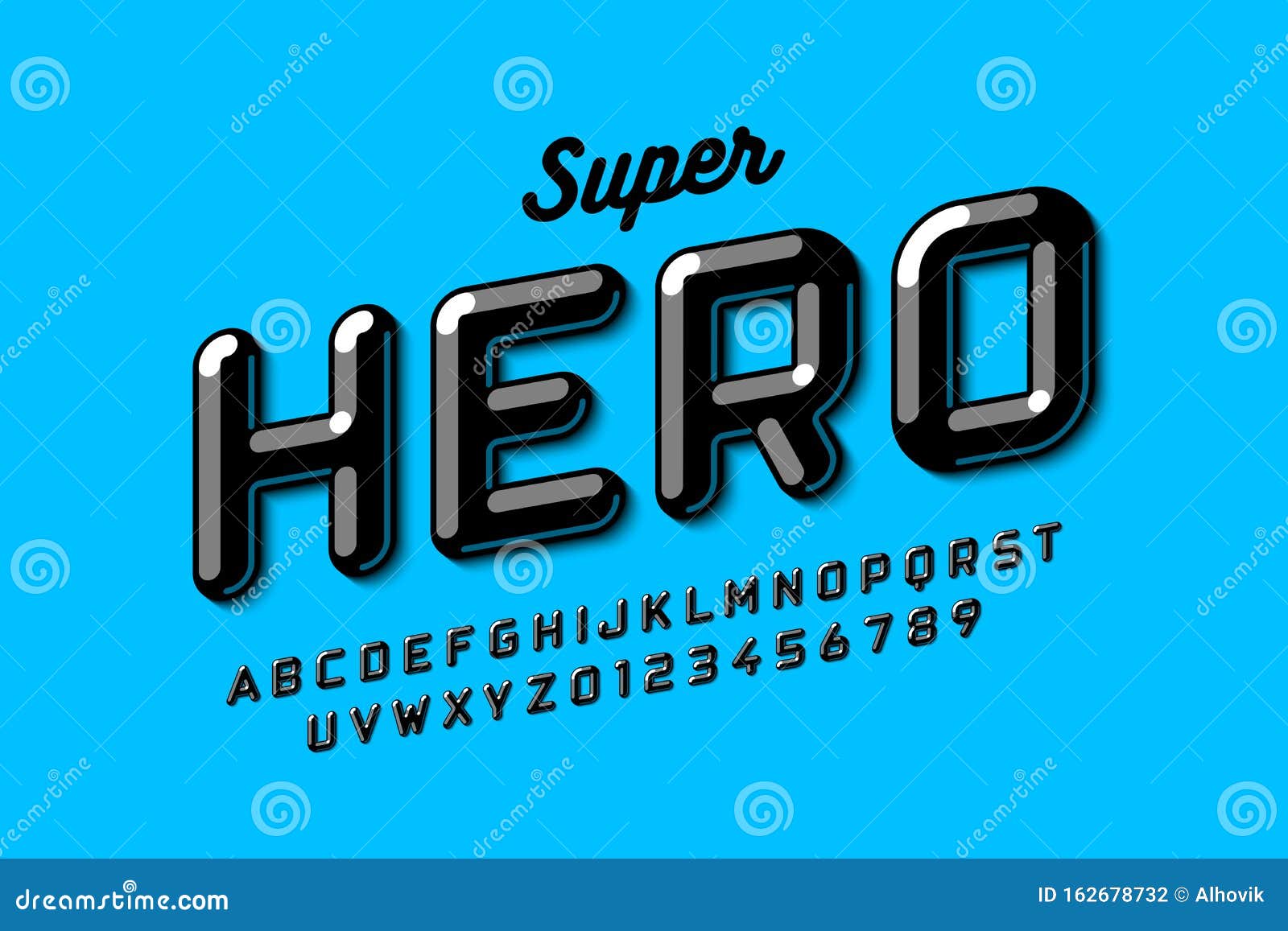 Comics Super Hero Style Font Stock Vector - Illustration of modern ...