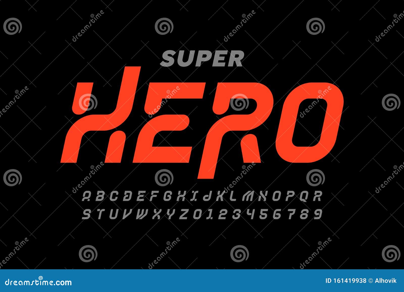 Comics Super Hero Style Font Stock Vector - Illustration of bold, retro ...