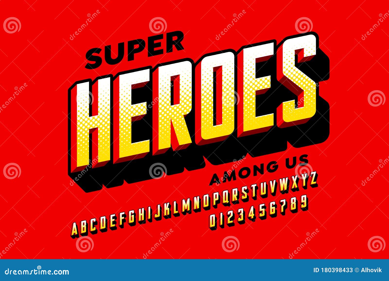Super Hero Comics Font. Comic Graphic Typography, Funny Supers Heros ...