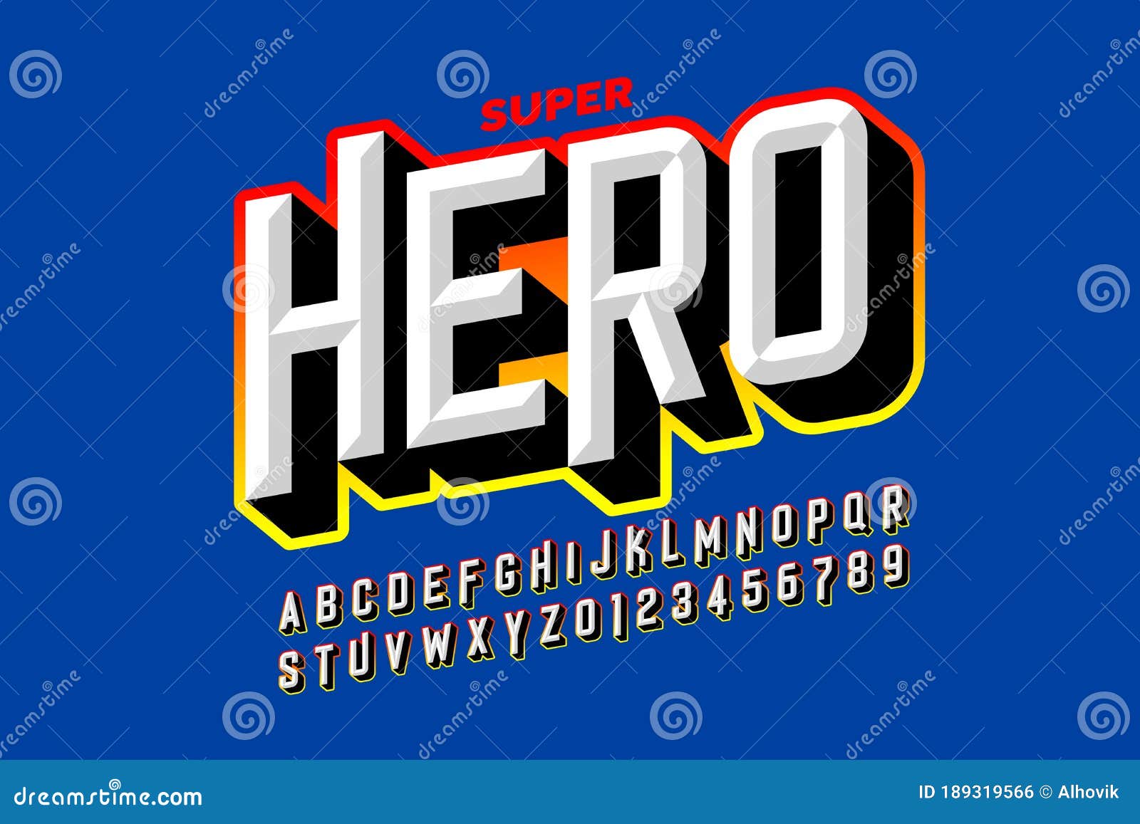 Comics Superhero Style Font Stock Vector - Illustration of cartoon ...