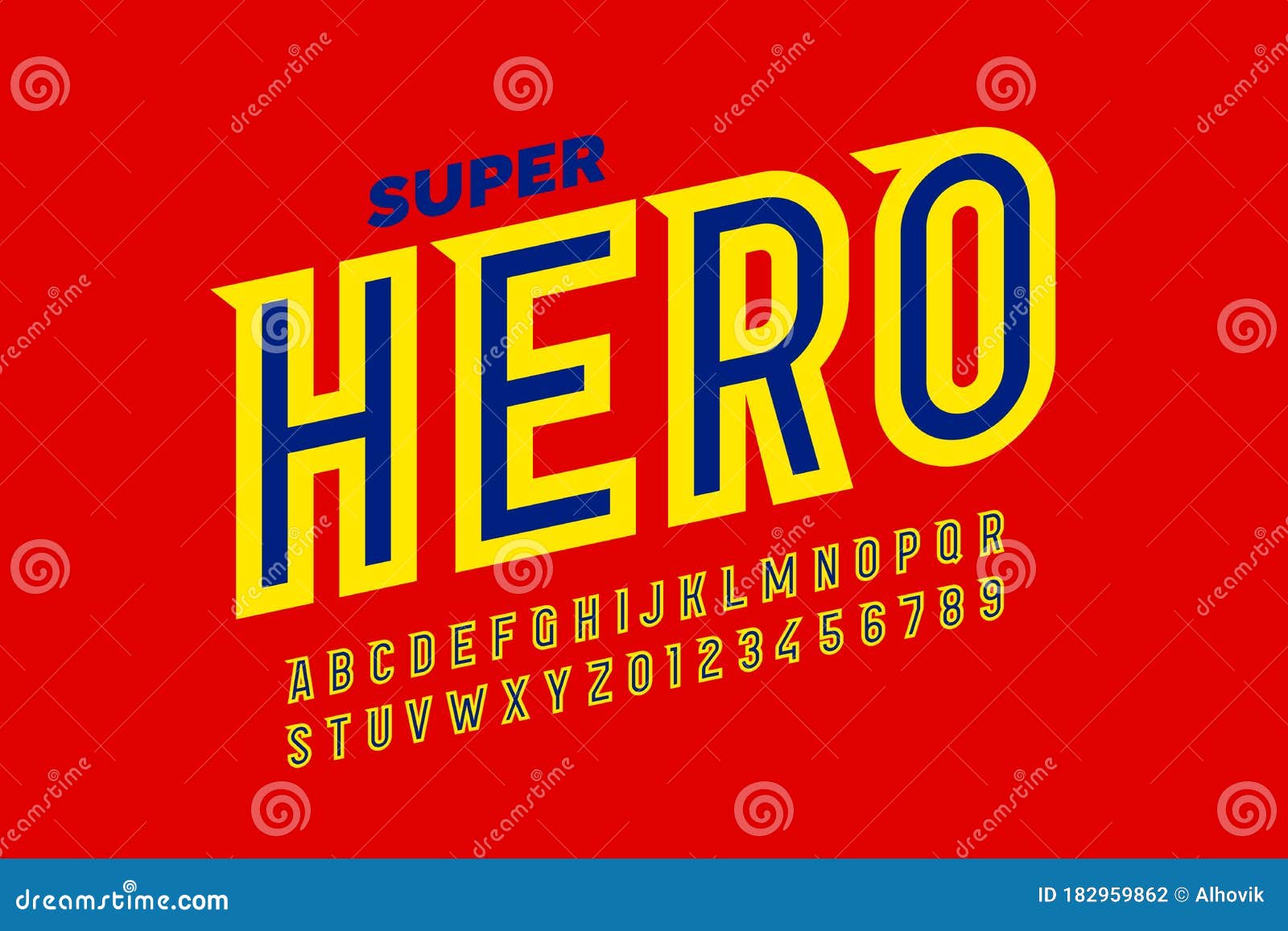 Comics Superhero Style Font Stock Vector - Illustration of print, funny ...