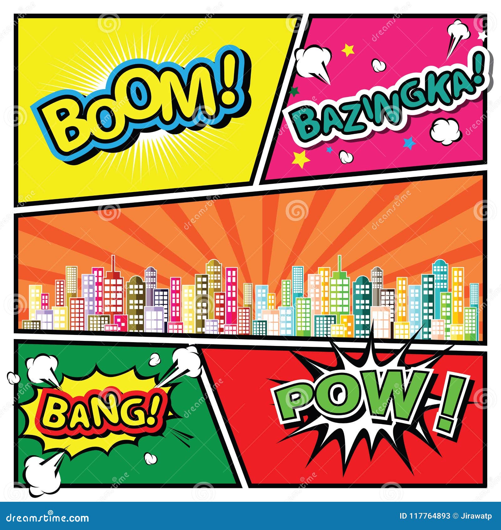 Comics Template. Vector Comic Book Illustration. Stock Vector ...