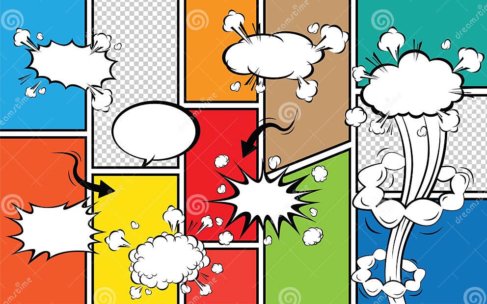Comics Template. Vector Comic Book Illustration Stock Vector ...