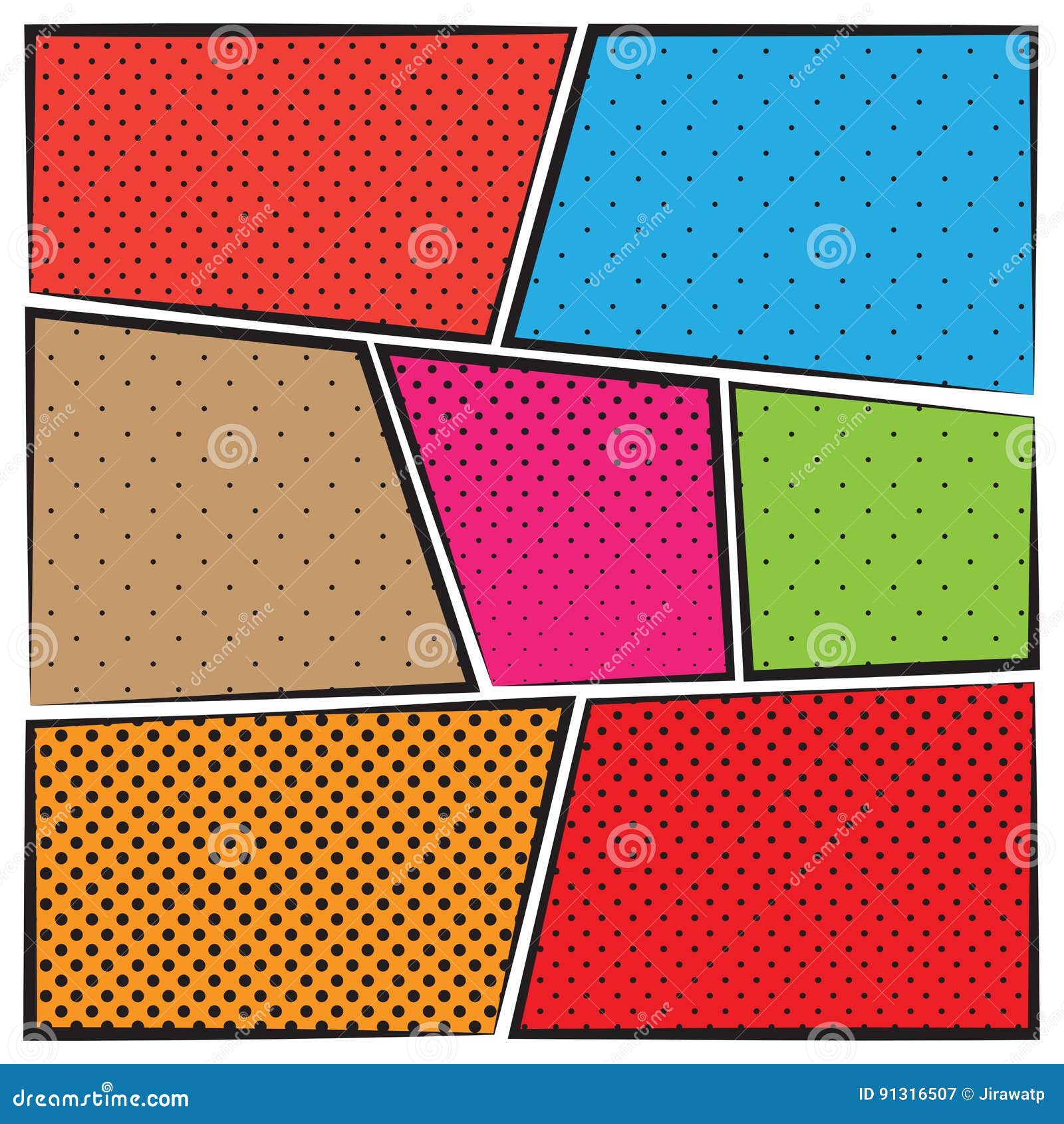 Comics Template. Vector Comic Book Illustration Stock Vector ...