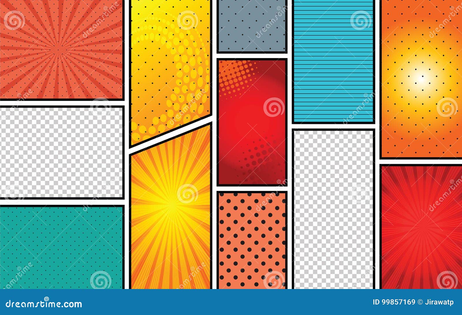 Comics Template. Vector Comic Book Illustration Stock Vector ...