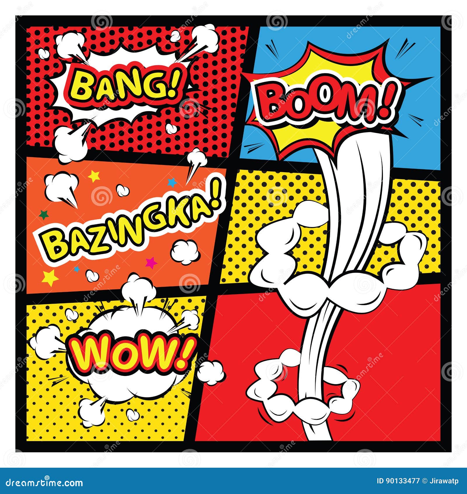 Comics Template. Vector Retro Comic Book Speech Bubbles Illustration ...