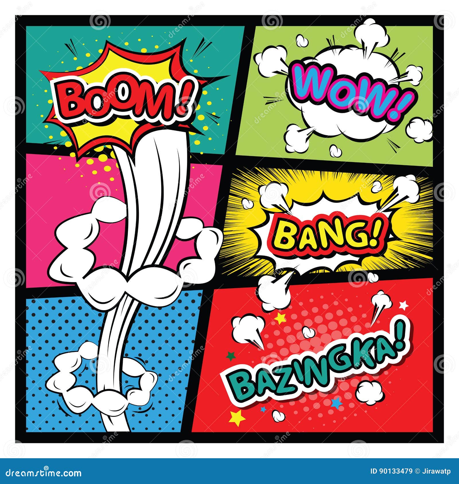 Comics Template. Vector Retro Comic Book Speech Bubbles Illustration ...