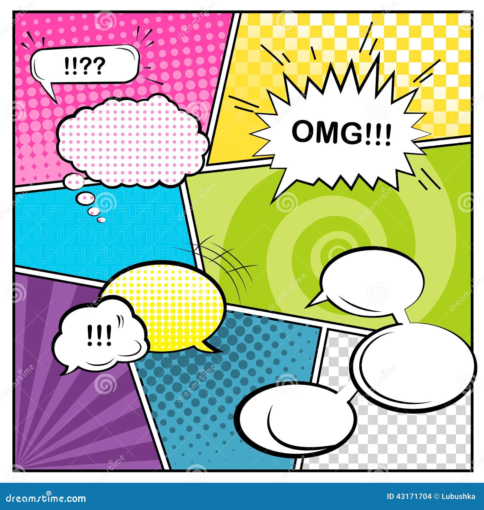 Comics stock vector. Illustration of anger, outline, rectangle - 43171704